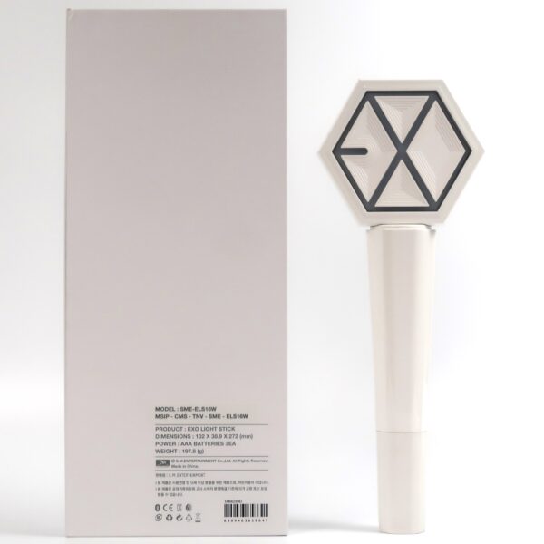 Exo Official Light Stick White Complete Set in Box Lightstick Ver. 2 ...