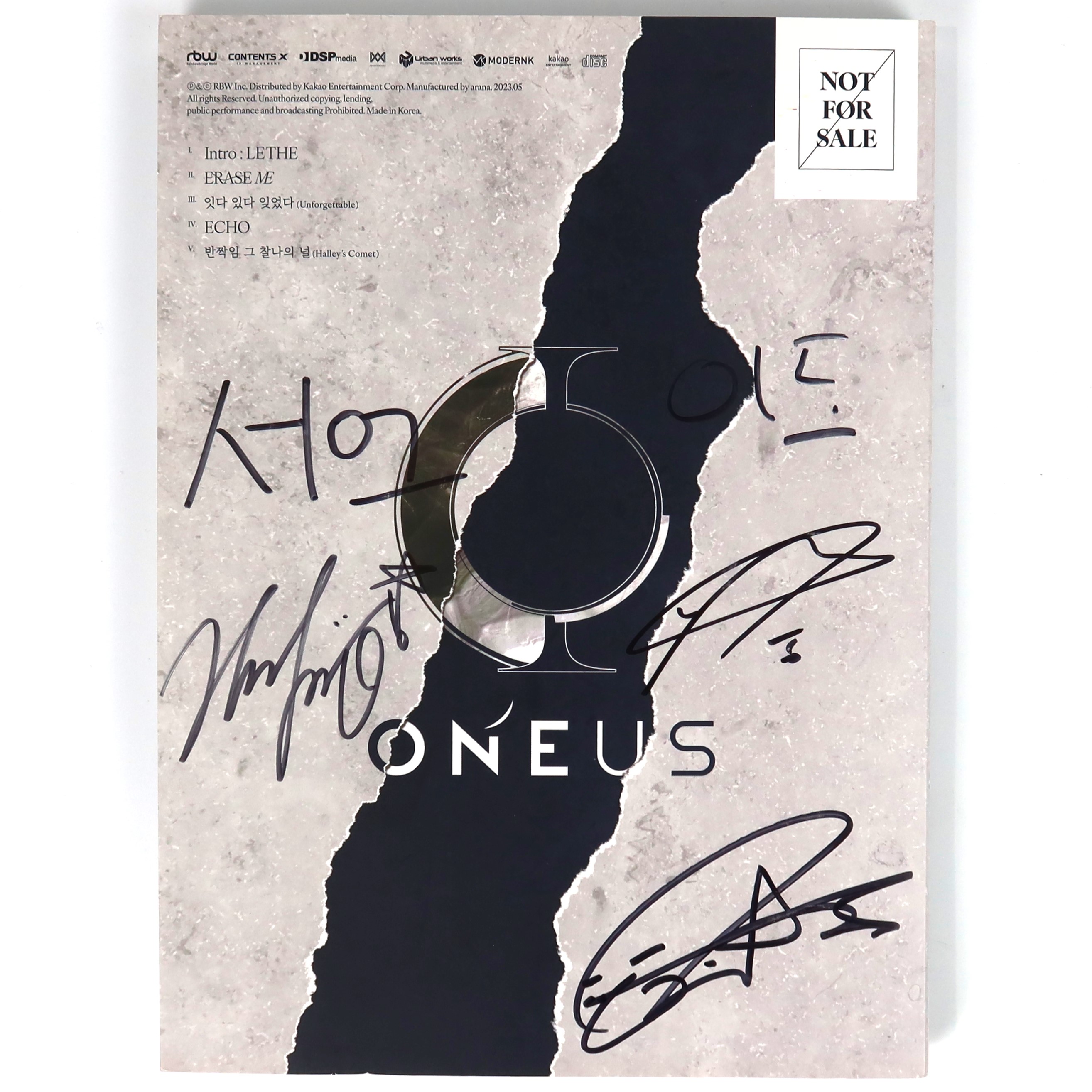 Oneus - Pygmalion Signed Autographed Promo CD Album K-Pop 2023 - Korea ...