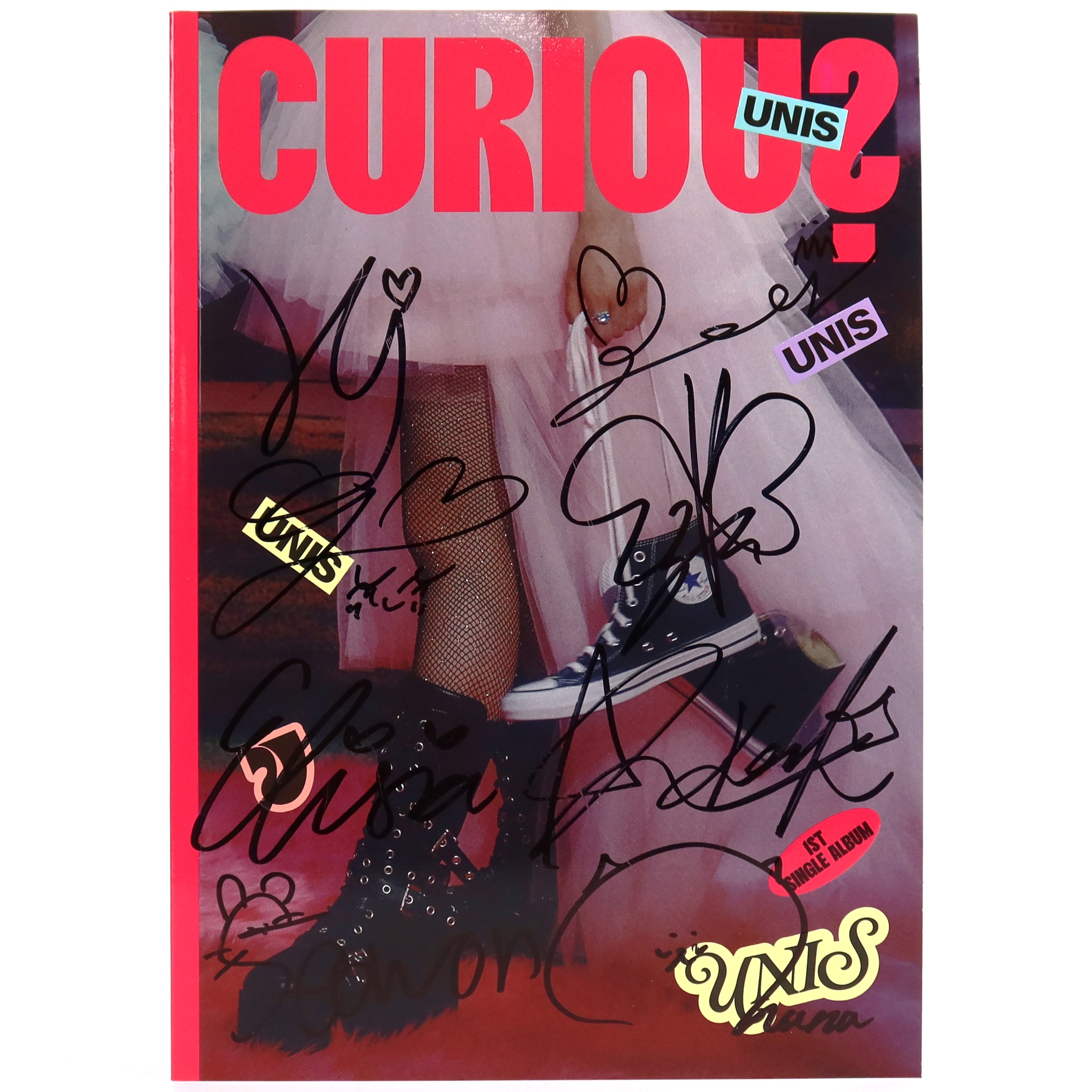 Unis - Curious Signed Autographed Album CD Promo K-Pop 2024 - Korea Disco