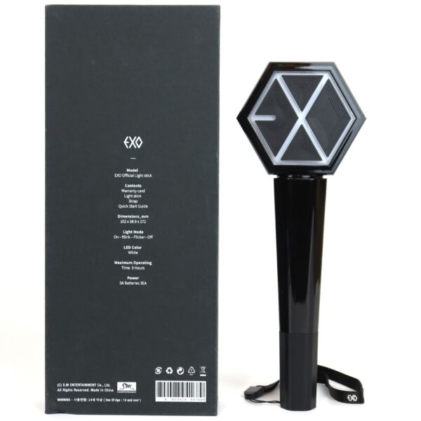 Exo Official Light Stick Ver. 1 Complete Set Black Lightstick - Korea Disco